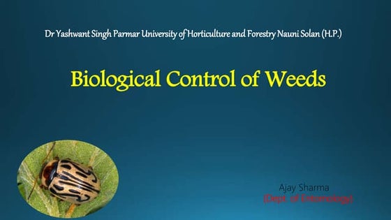 Biological weed control | PPTX