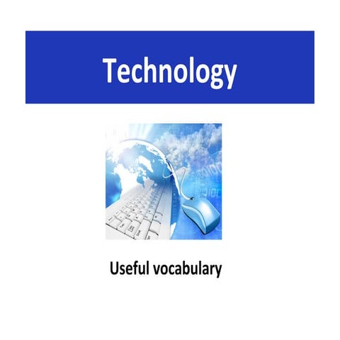 Technology Vocabulary | PPT