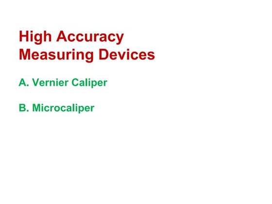 Measurement.micrometer & vernier caliper | PPT