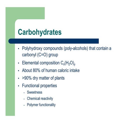 Carbohydrates ppt biochemistry pharmacy for students | PPTX