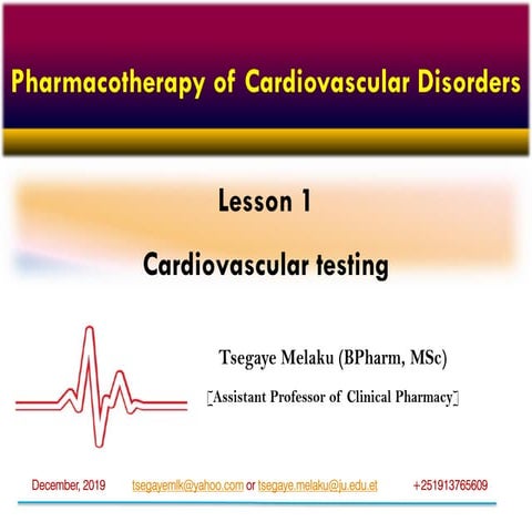 Cardiovascular testing | PDF