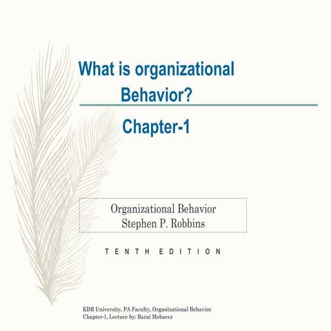 1 chapter-1 intro to ob - what is ob | PPT