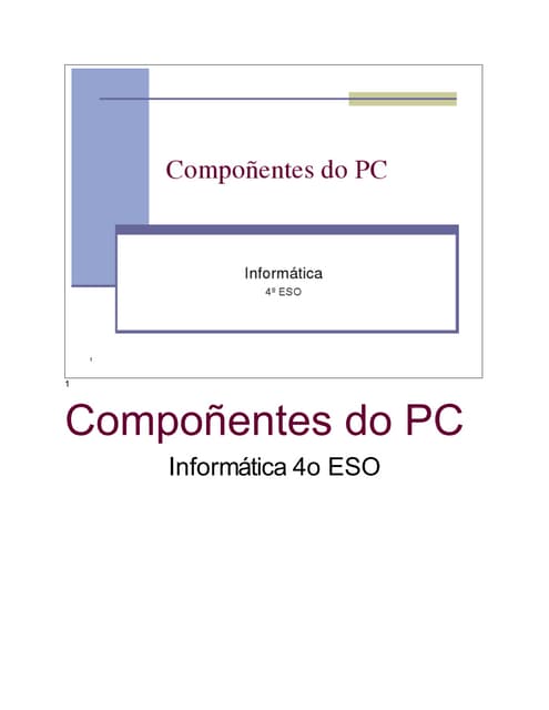 1. compoñentes do pc | PDF