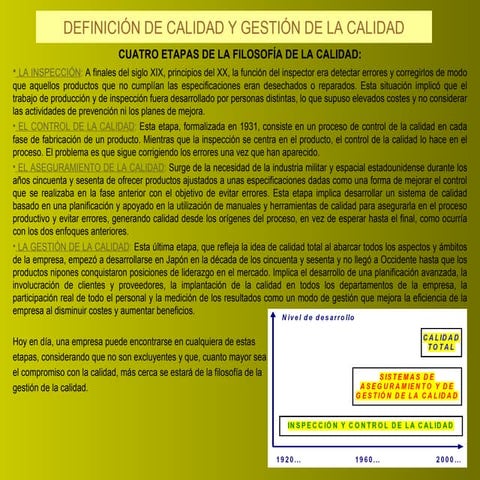 CONCEPTOS BÁSICOS DE LA CALIDAD | PPT