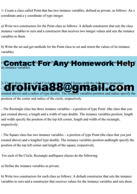 1 Create A Class Called Point That Has Two Instance Variables Defipdf Free Download
