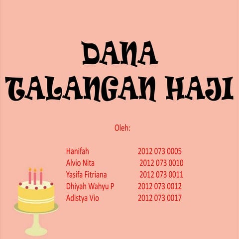 1. dana talangan haji | PPT