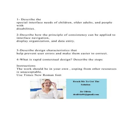 1- Describe thespecial interface needs of children, older adults.docx