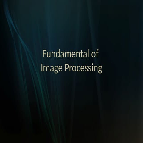 Digital Image Processing for Remote Sensing | PPTX