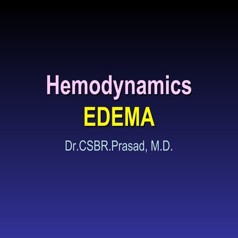 Pathophysiology of edema | PPT