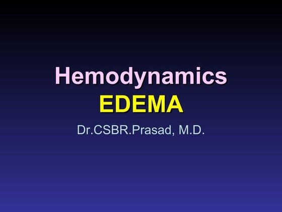 Edema, Transudate vs Exudate - Pathology - Allied courses | PPTX ...