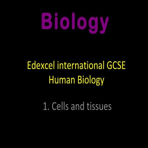 1 edexcel igcse human biology -cell and tissues | PPT