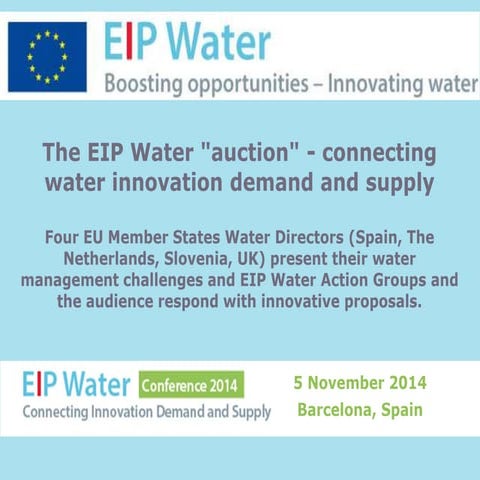 EIP Water Auction: water challenges of four EU countries | PPTX