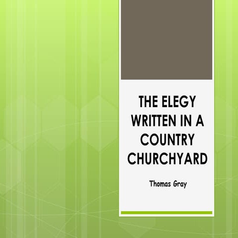 elegy written in country churchyard | PPT