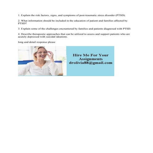 1- Explain the risk factors- signs- and symptoms of post-traumatic str.pdf