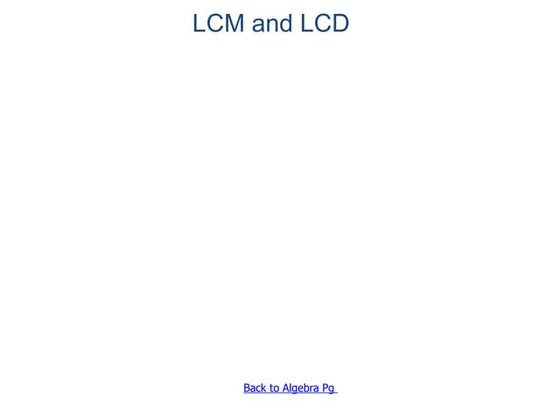 Least common multiple | PPTX