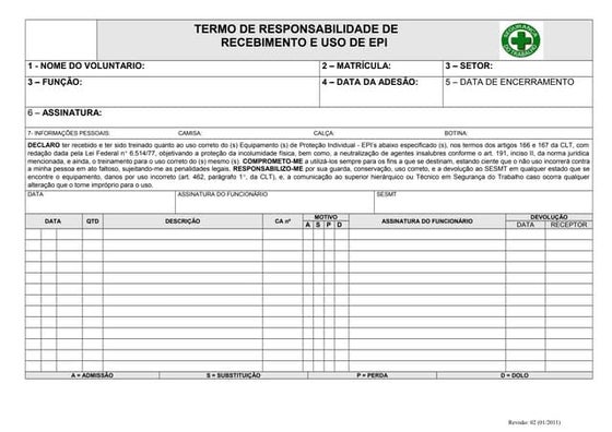 Ficha de epi modelo | DOC