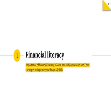 FETP Session 1 - Financial literacy | PPT
