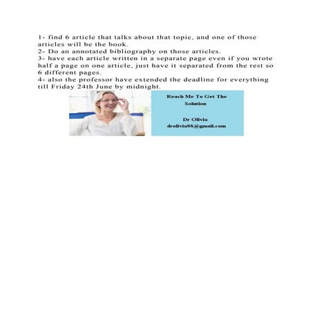 1- find 6 article that talks about that topic, and one of those arti.docx
