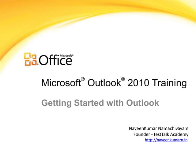Outlook 2007 tutorial | PDF | Email | Internet