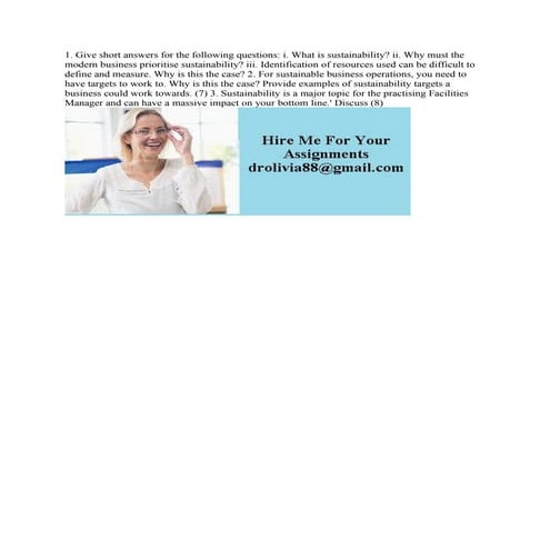 1- Give short answers for the following questions- i- What is sustaina.pdf