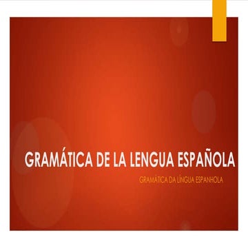 Gramática da Língua Espanhola | PPTX