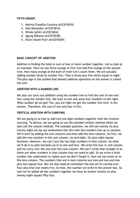 Addition script | PDF