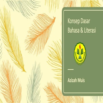 Konsep Dasar Bahasa dan Literasi AUD | PDF