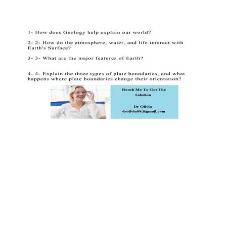 1- How does Geology help explain our world2- 2- How do the at.docx