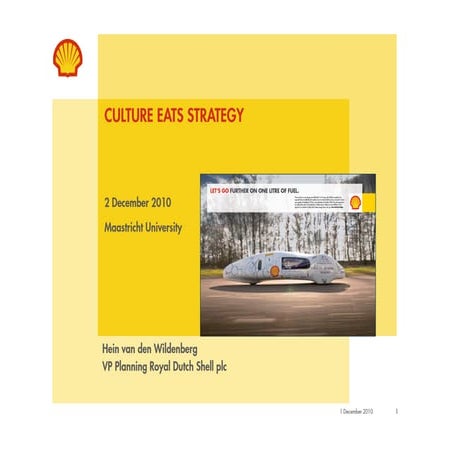 VP Planning Royal Dutch Shell plc by Hein van den Wildenberg | PDF