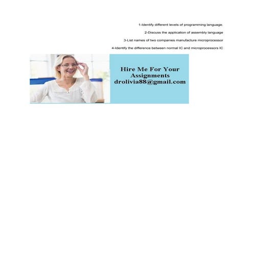 1 Identify Different Levels Of Programming Language 2 Discuss The Apppdf