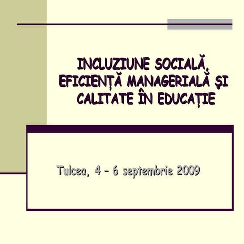 1. Incluziune Sociala | PPT