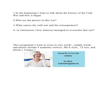 1-In the beginning I want to talk about the history of the Cold War | DOCX