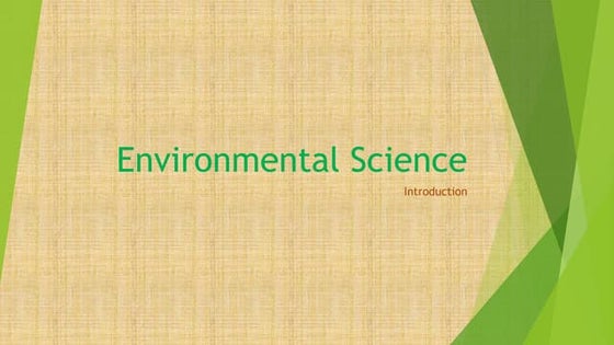 Introduction to environment ecology &ecosystem | PPT