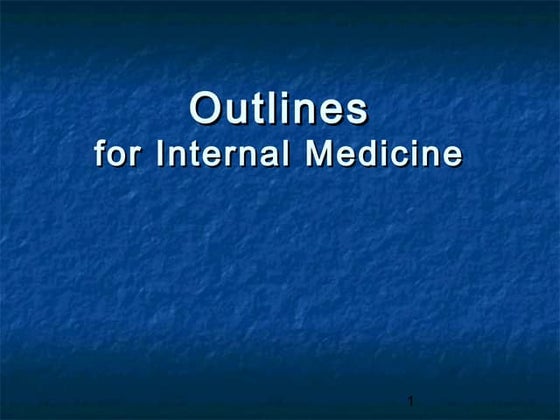 Introduction to internal medicine | PPT | Medical Tests | Medical Health