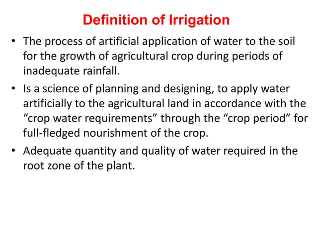 Traditional methods of irrigation | PPTX
