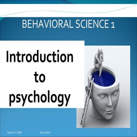 1 Introduction To Psychology | PPT