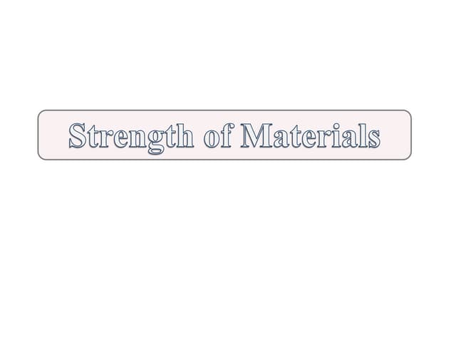 Statics and Strength of Materials Formula Sheet | PDF