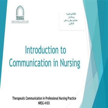 Introduction to Communication in Nursing & level of communication .pptx