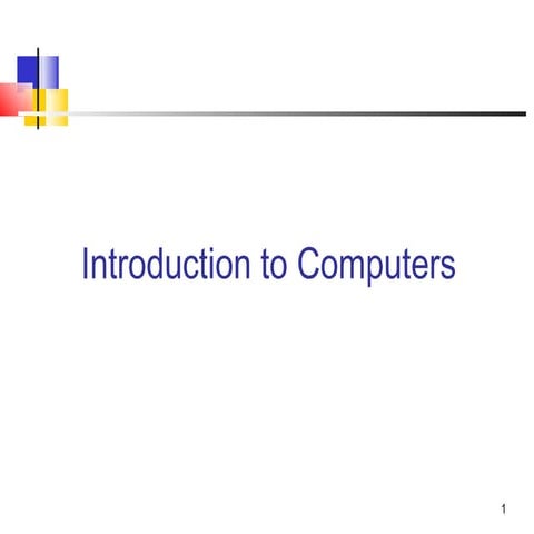 Troduction To Computers Ppt