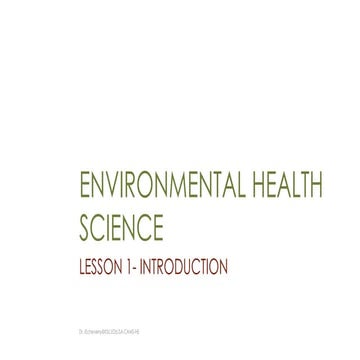 Environment and Human Health PPT | PPTX