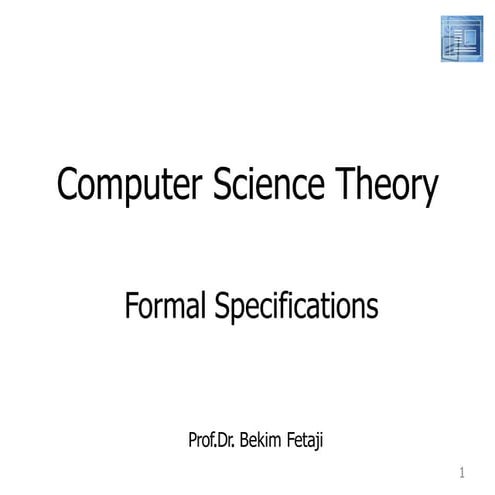 1 - Introduction to Formal Specification.pptx