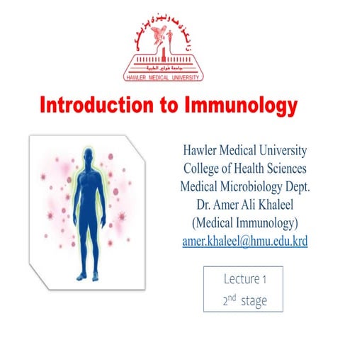 Introduction To Immunology Ppt