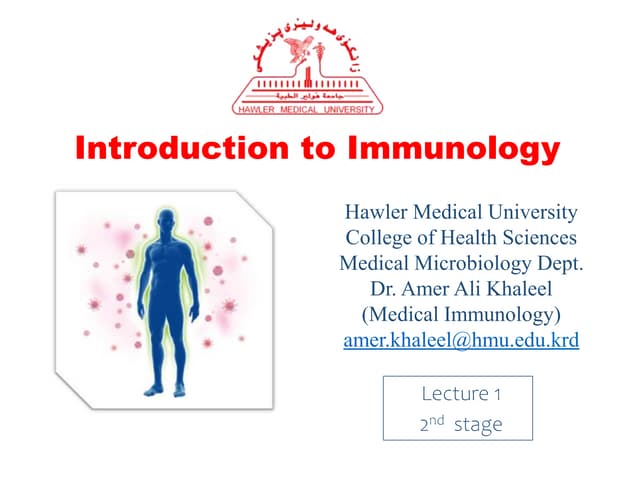 Introduction To Immunology Ppt
