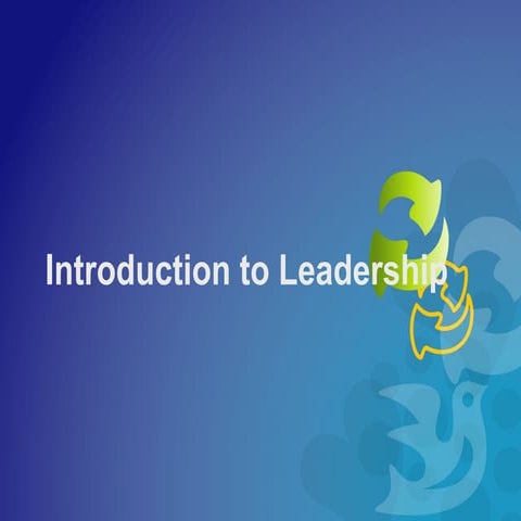 1 introduction to leadership | PPT