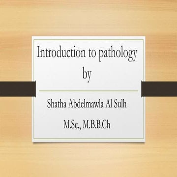 1 introduction to pathology | PPT