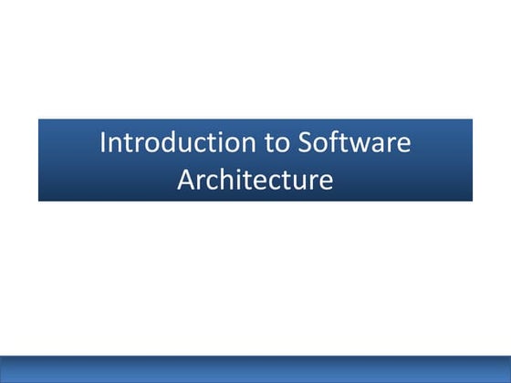 Model Based Software Architectures | PPT