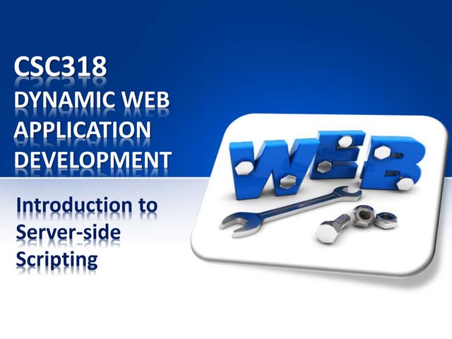 Introduction To Server Side Scripting Ppt 5882