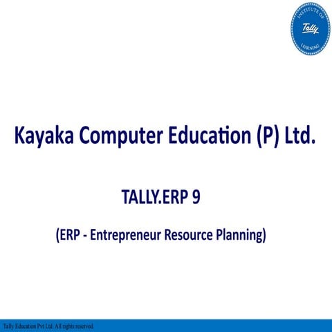 Comprehensive Guide to Tally Accounting Software and TallyPrime ...