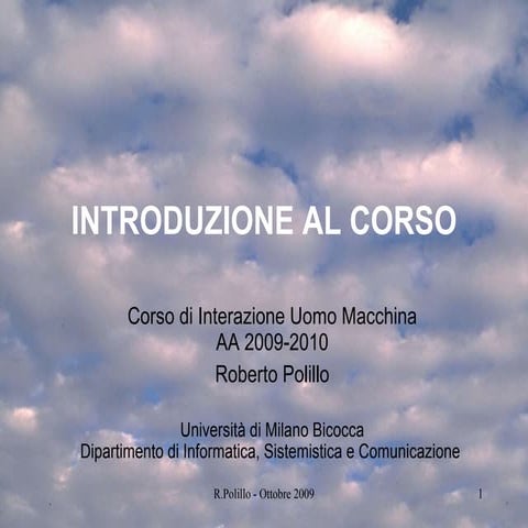 1.Introduzione al corso | PPT | Computing | Technology & Computing
