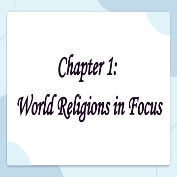 Intro to World Religions and Belief Systems Part 1 | PPTX